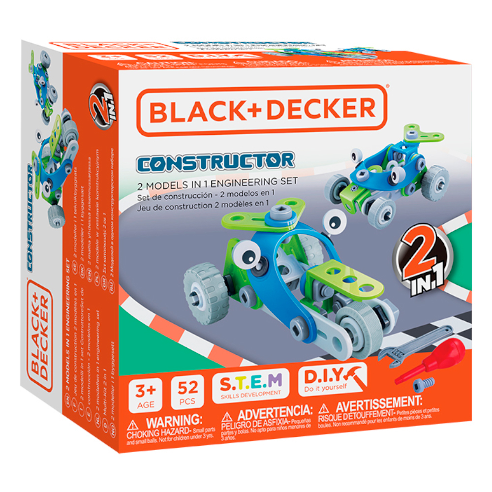 Constructor Jr - 2 models in 1 Engineering set 52 pieces - Construction