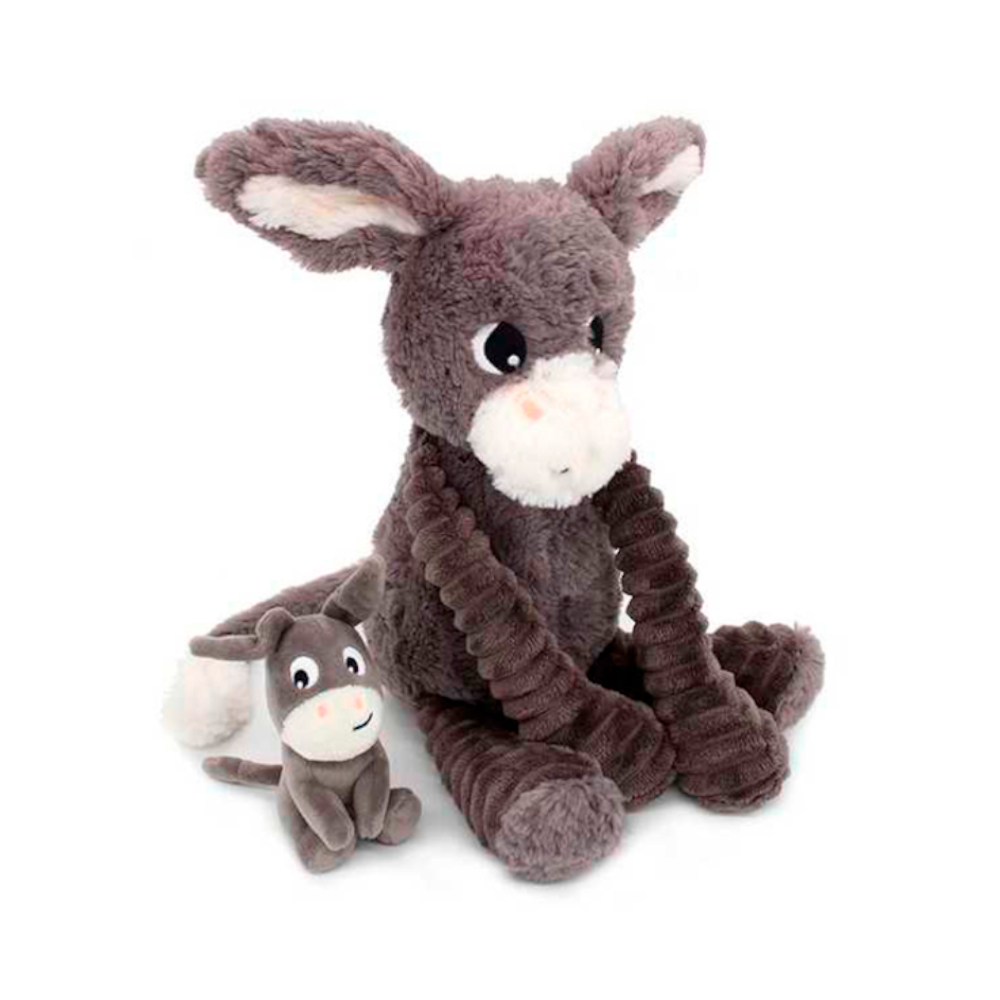 PTiPoTos - Mum and Baby Plush, Poitou Donkey Grey - Stuffed Toys and ...