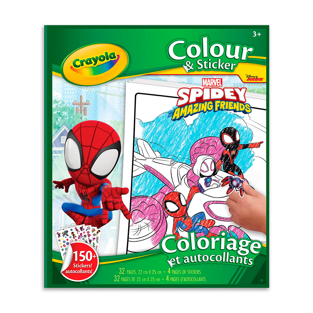 Crayola - Colour & sticker, Spidey & friends - Arts and crafts