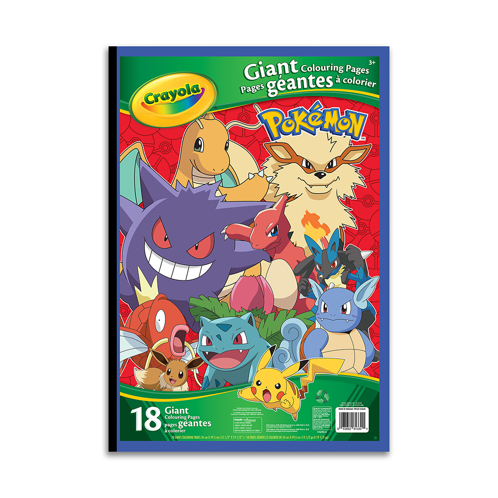 Crayola - Giant colouring pages, Pokémon - Arts and crafts