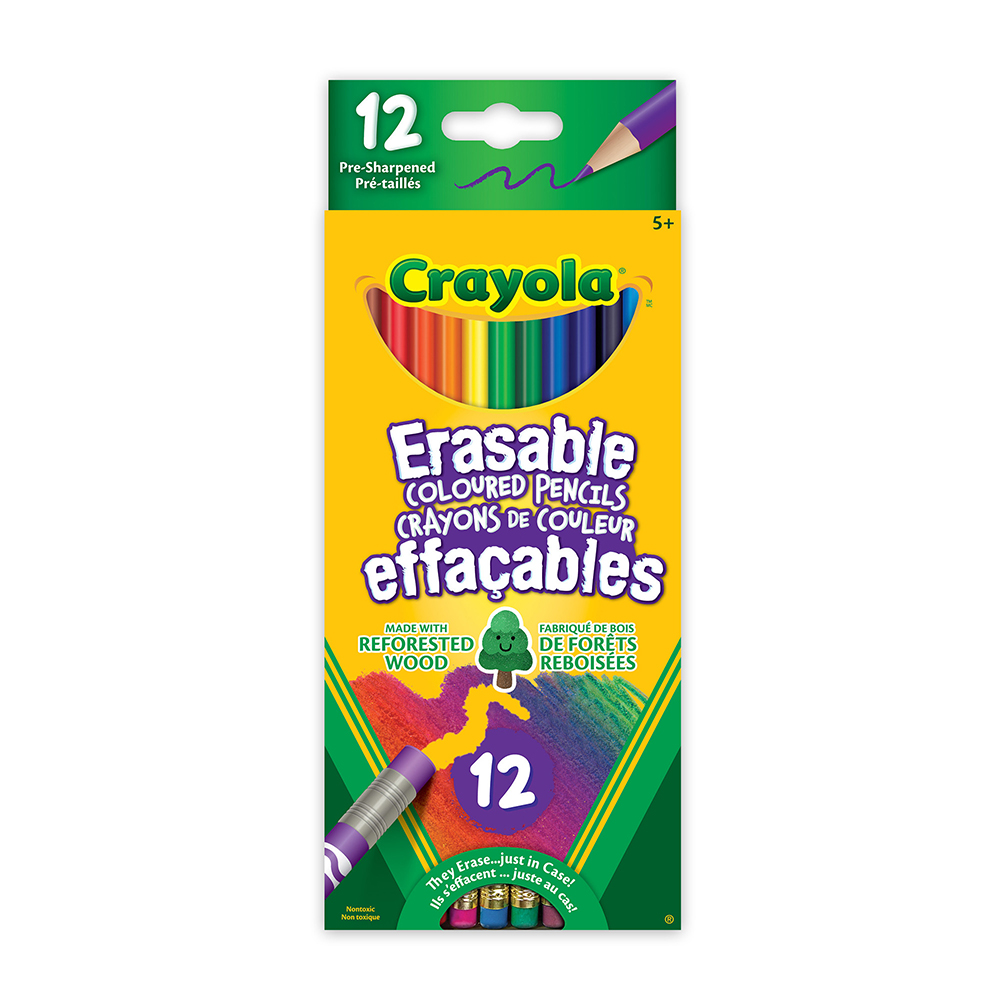 Crayola - Erasable coloured pencils 12 colors - Stationery and School ...