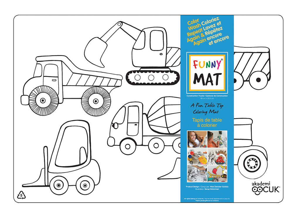 Coloring mat - Construction - Arts and crafts