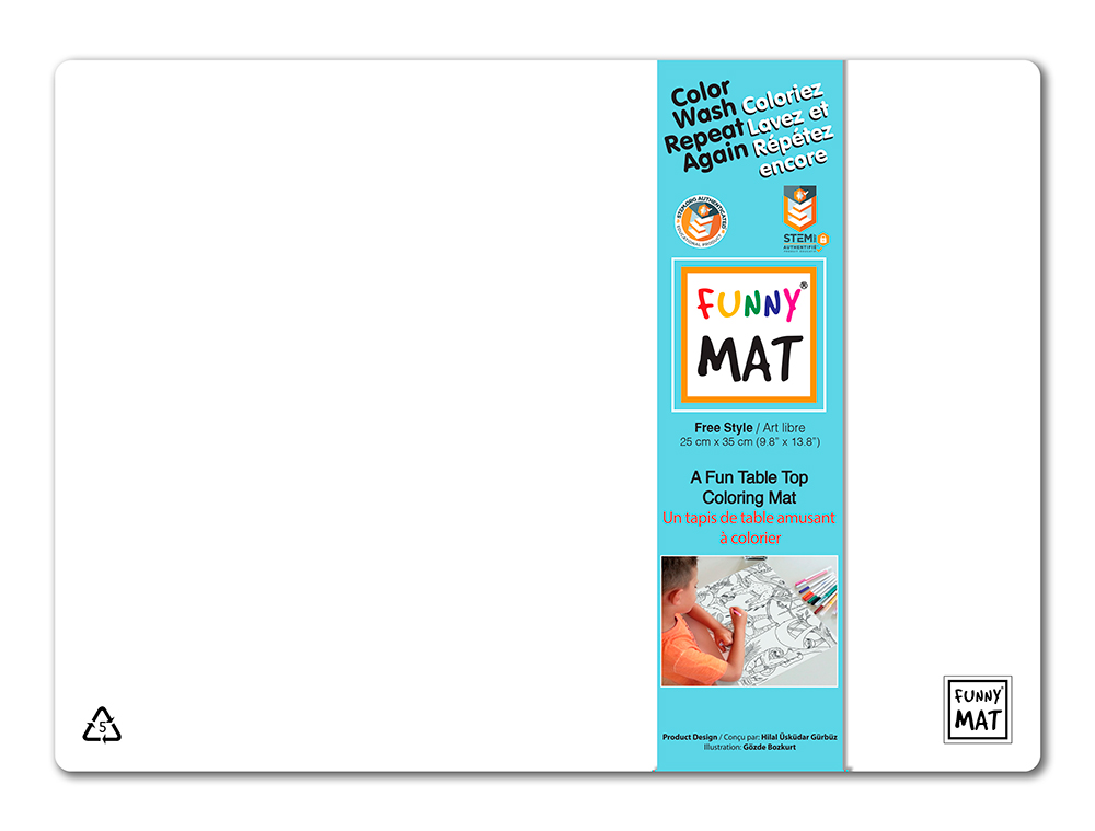 Coloring mat - Free Style 9,8 x 13,8'' - Arts and crafts