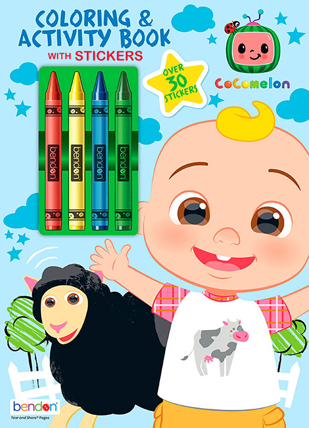 Bendon - CoComelon Colouring Book with Crayons - Arts and crafts