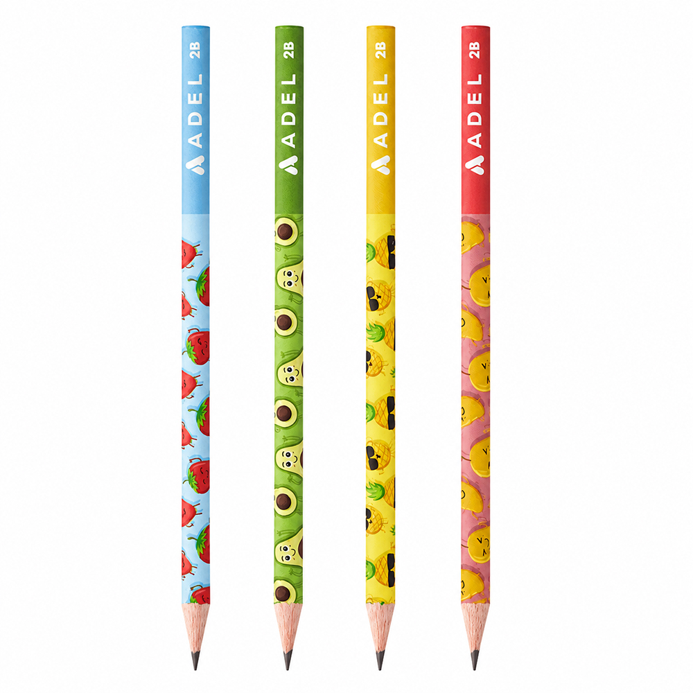 Adel - Pencil 2B - Fruits, assorted - Stationery and School supplies