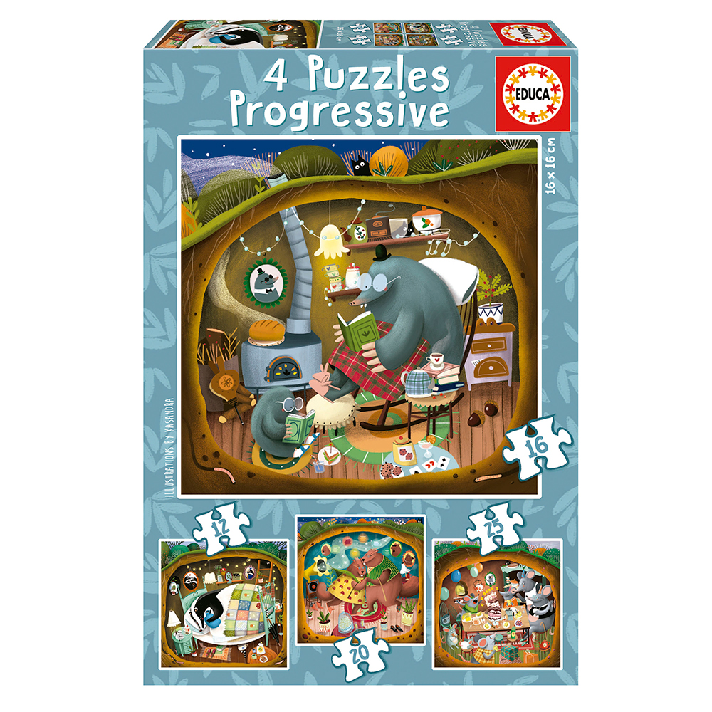 4 Progressive Puzzles - Forest Tales - Puzzles