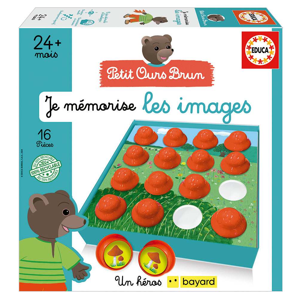 Educa - Je mémorise les images - Petit ours brun French Version ...