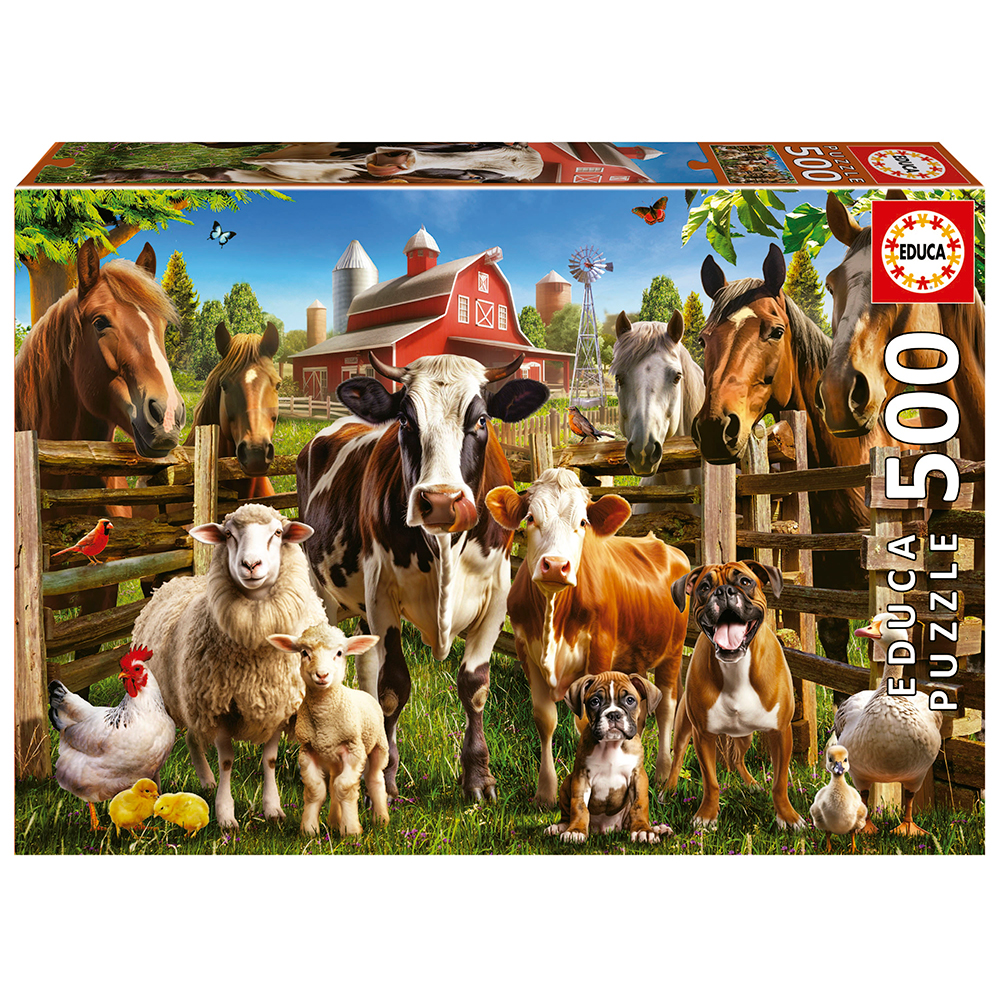 500 pieces puzzle - Farmyard Buddies - Puzzles