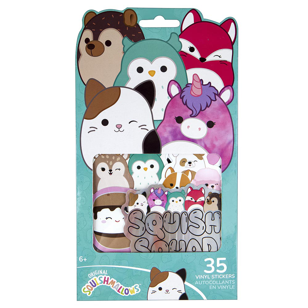 Squishmallows - 35 Vinyl Stickers Pack - Arts and crafts