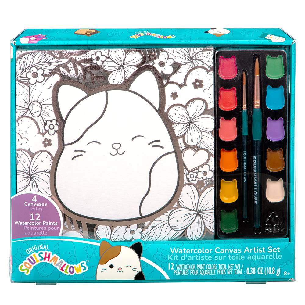 Squishmallows - Watercolor Canvas Art Set - Arts and crafts