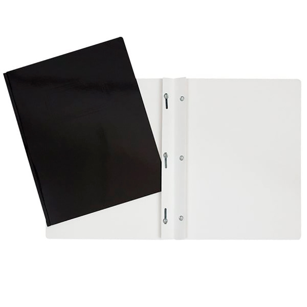 Laminated Cardboard duo-tang Black - Stationery and School supplies