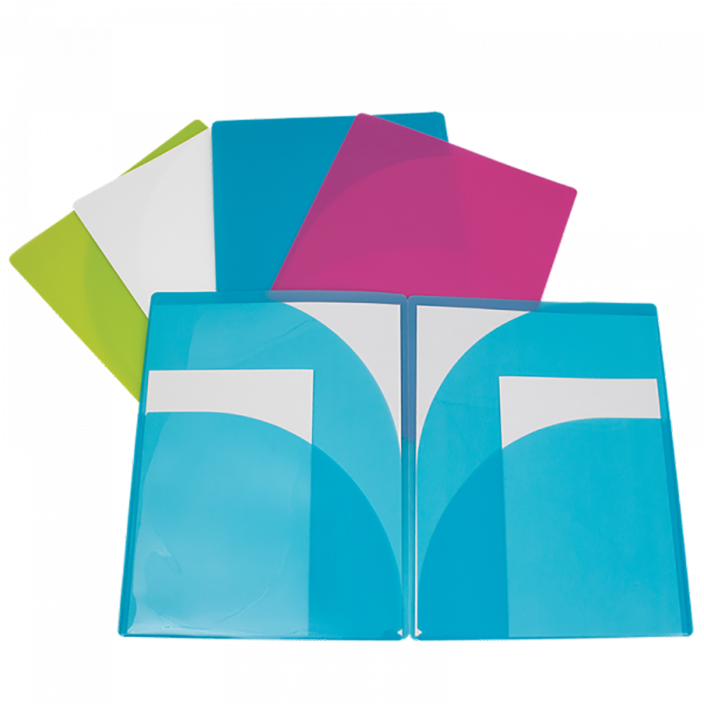 Plastic presentation portfolio - pocket, assorted - Stationery and ...
