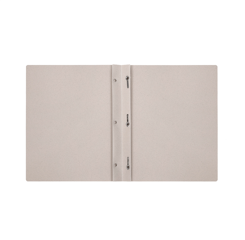 Biodegradable duo-tang with fasteners, Grey - Stationery and School ...