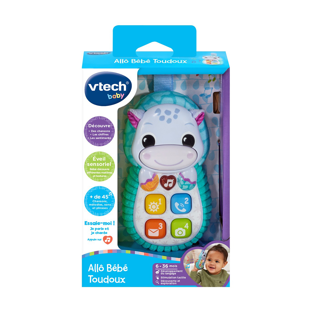 Vtech - Hello, Hippo! Soft Phone French Version - Electronics Toys