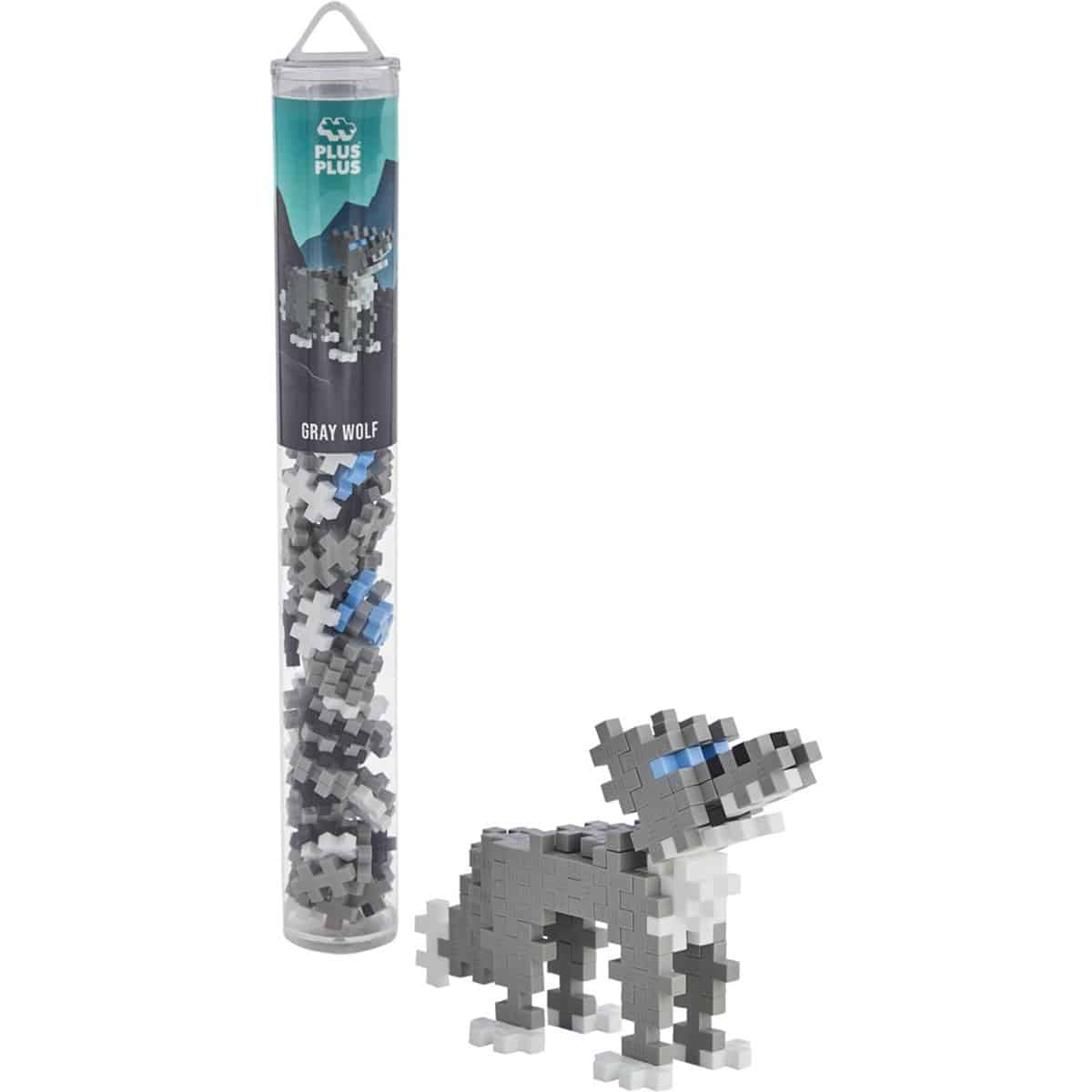 Plus Plus - Tube 70 Pieces - Grey Wolf - Construction