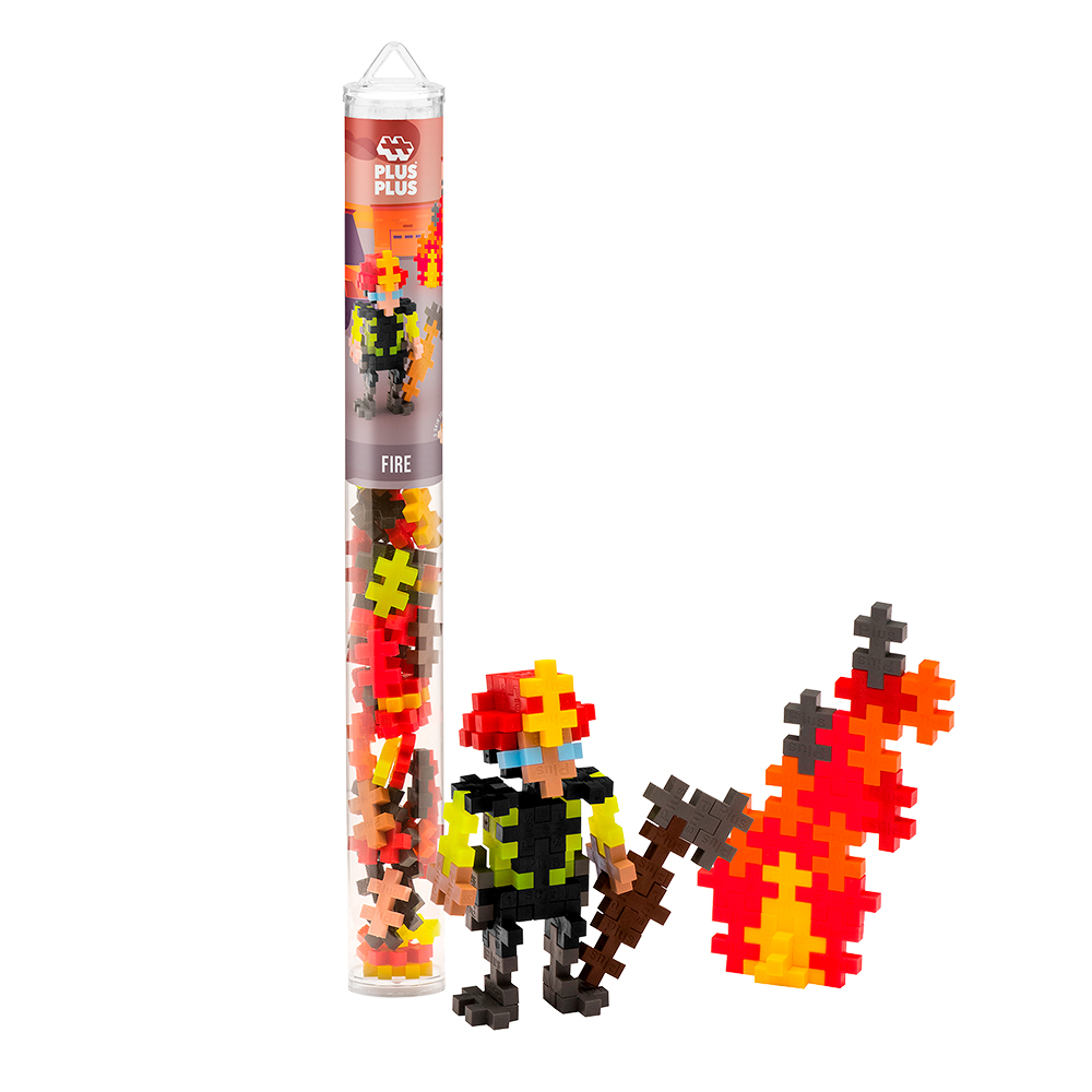 Plus Plus - Tube 70 Pieces - Fire - Construction