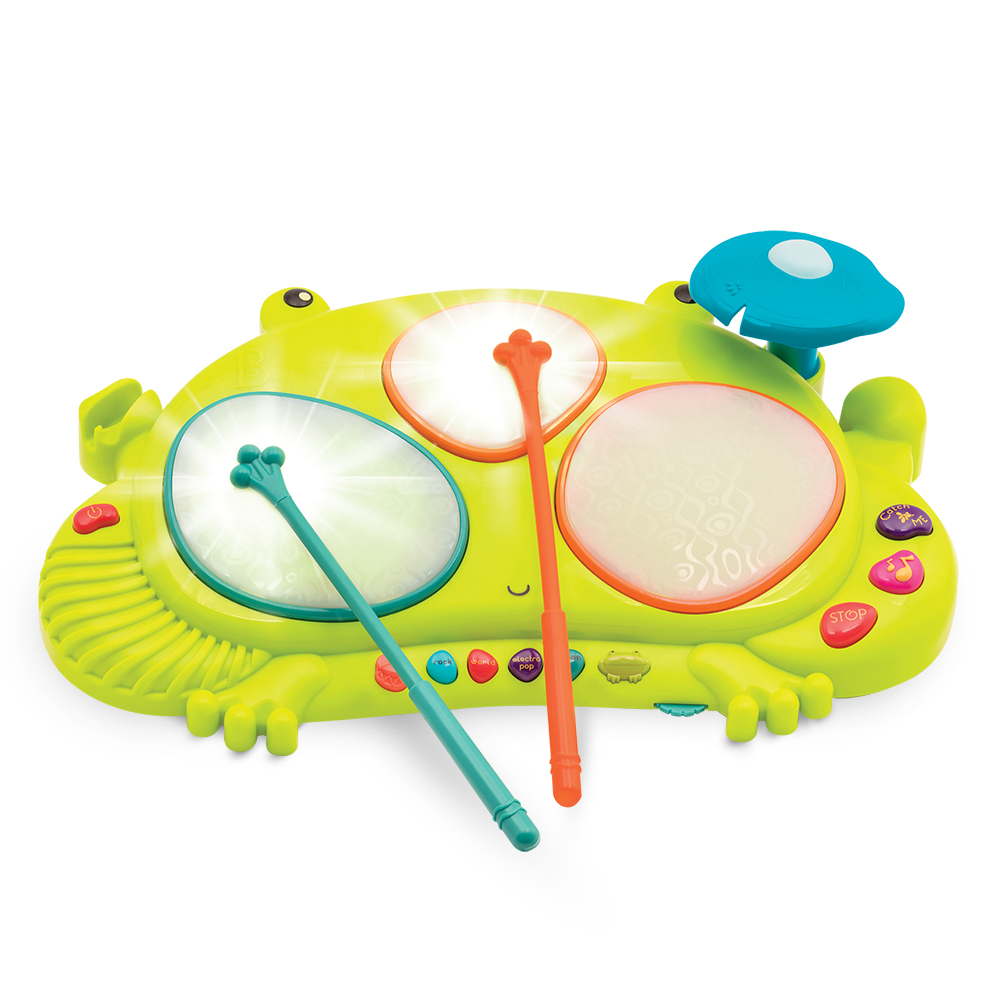 B.Musical - Ribbit-tat-tat Interactive Frog Drum - Music