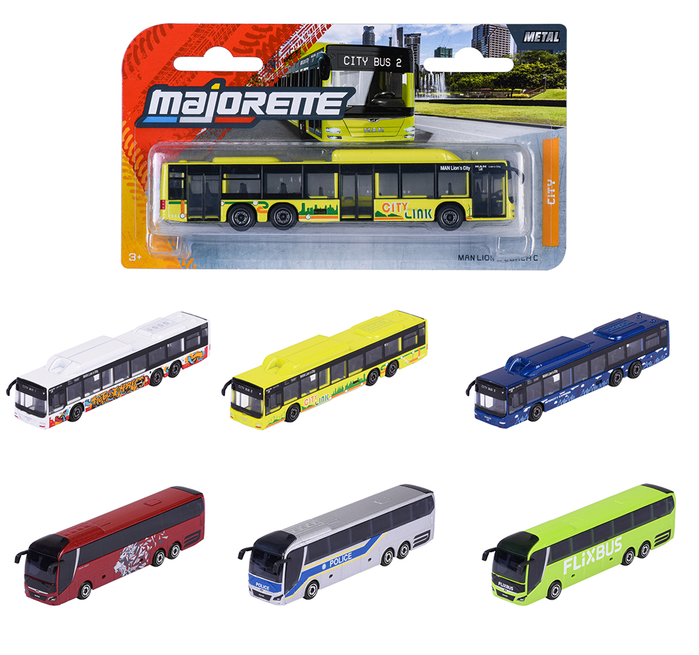 Majorette - City bus 13cm, Assorted - Vehicles