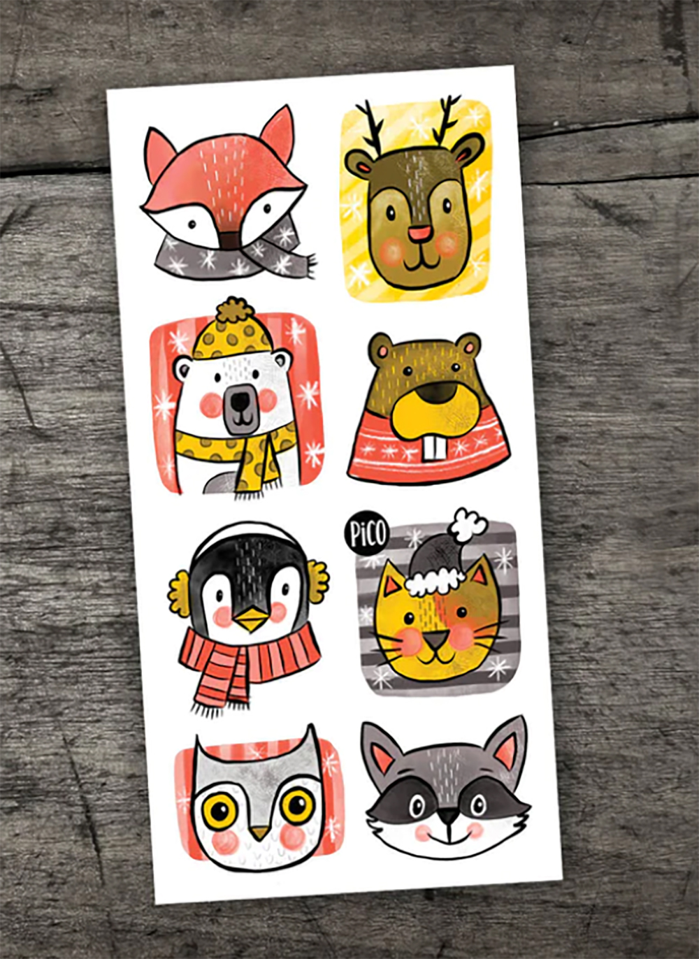 PiCO - Tattoos The Winter Animals - Parties and surprise gifts
