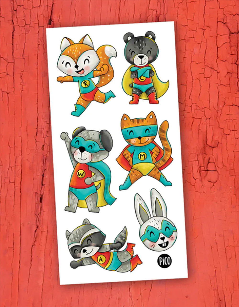 PiCO -Tattoos Animal superheroes - Parties and surprise gifts