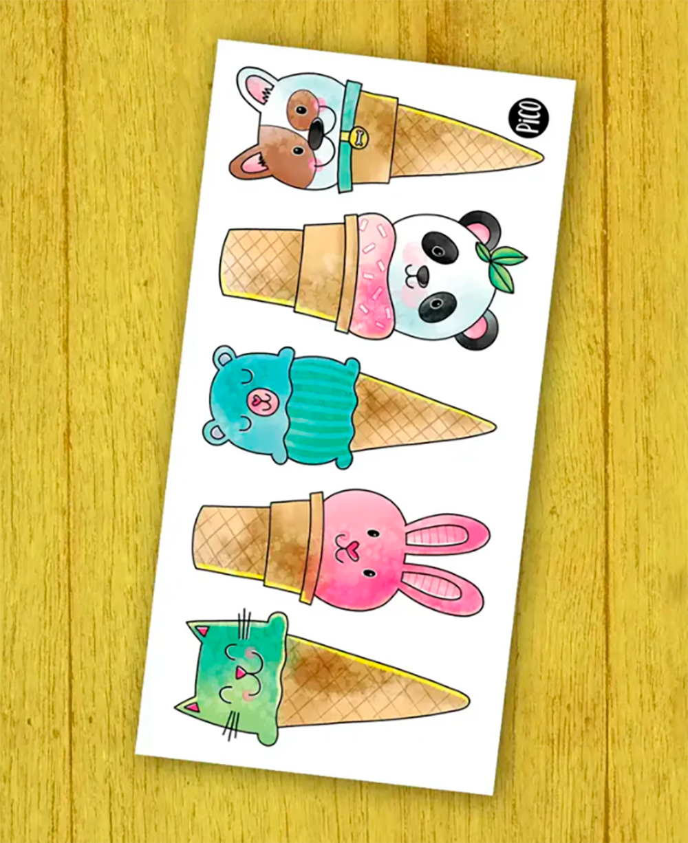 PiCO - Tattoos Animal Ice Cream Cones - Parties and surprise gifts