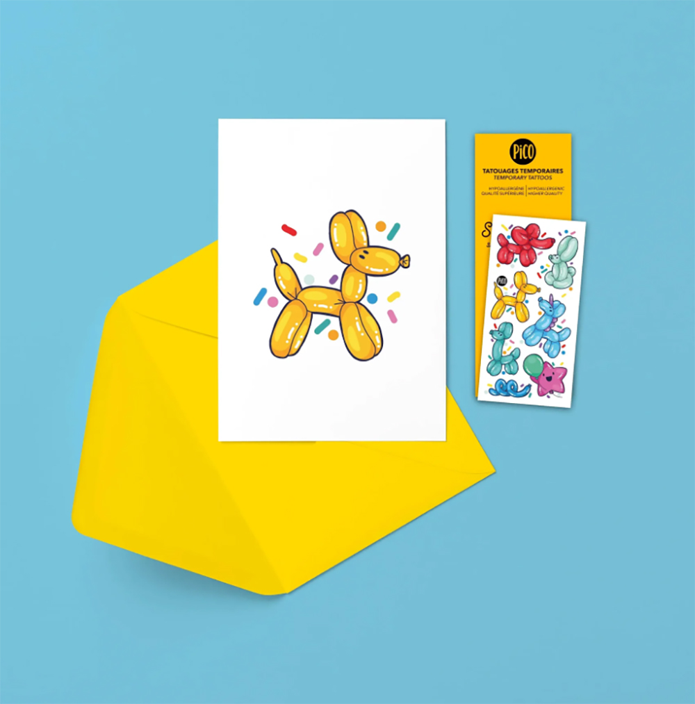 PiCO - Wish Card Animals Balloon - Parties and surprise gifts
