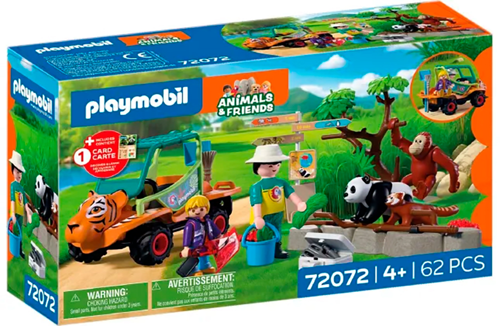 Zoo - Zookeeper with vehicle - Playmobil