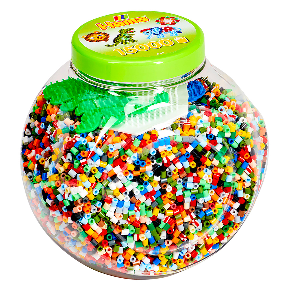 Hama - Bucket 15 000 Beads with pegboard - Arts and crafts