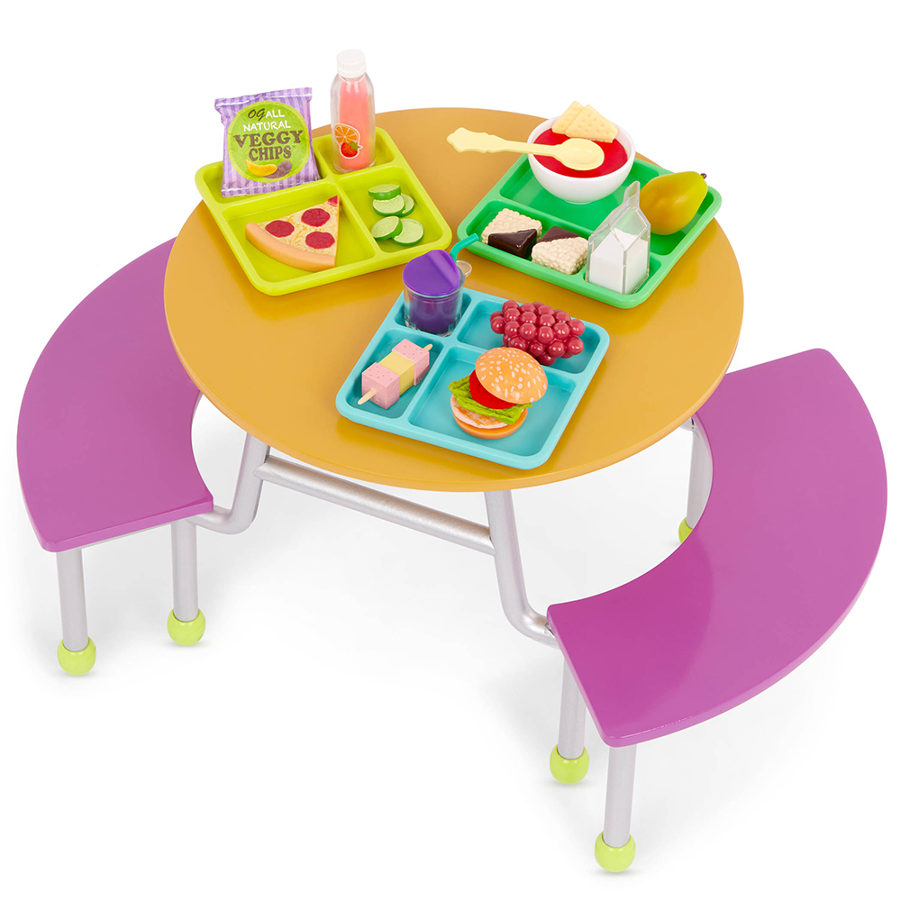 Accessories OG - Cafeteria Table - School Cafeteria Set - Dolls