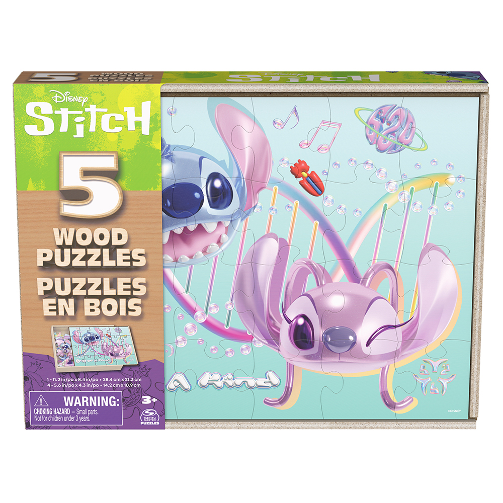 Wooden Puzzles 5-in-1 - Stitch - Puzzles