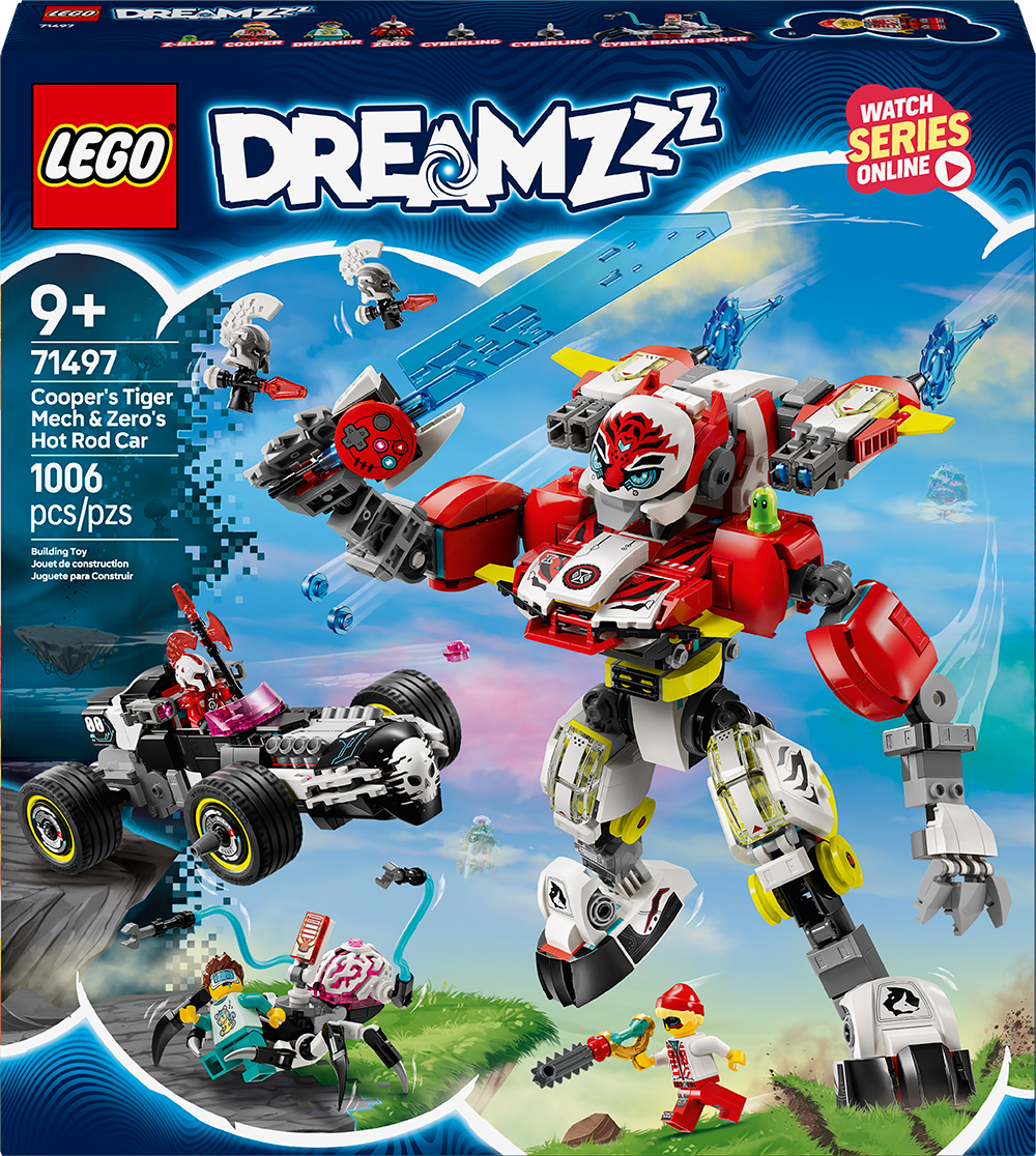 Lego Dreamzzz - Cooper's Tiger Mech and Zero's Hot Rod Car - LEGO