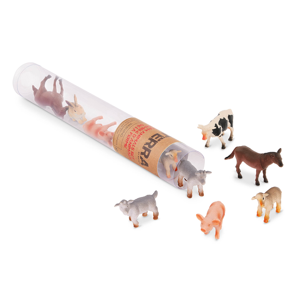 Terra - Tube 10 pieces Farm Animals 4-8 cm in a tube - Figures