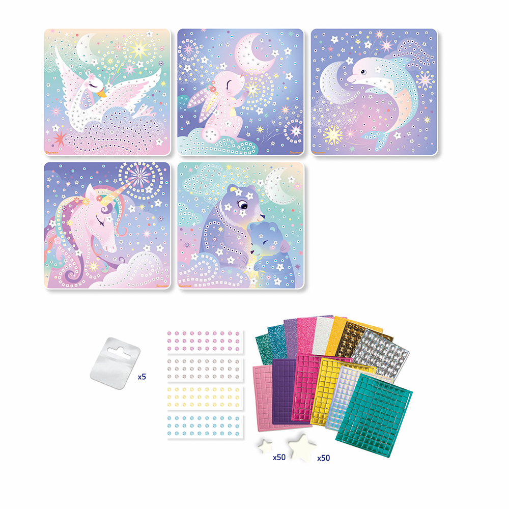 Stick'N Fun - L - 5 Mosaics - Sweet night - Arts and crafts