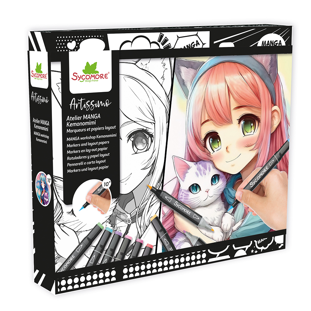 Artissimo- 10 Layout and Markers - Kemonomimi - Arts and crafts