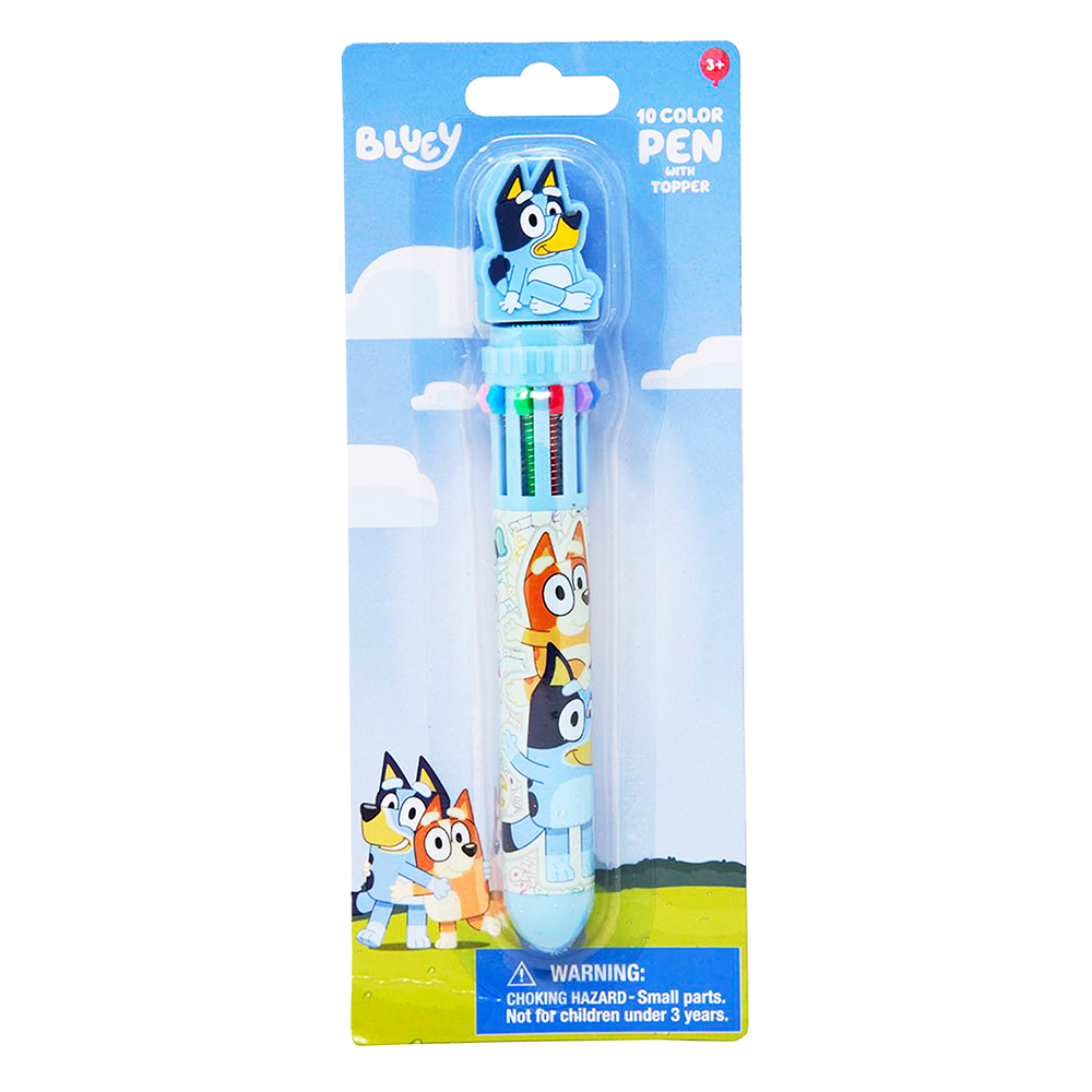 Bluey - 10 Colors Retractable Pen - Arts and crafts