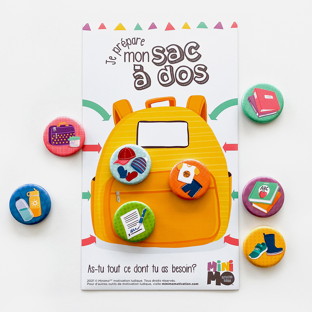 Minimo - In my bag (8 magnets+board) - Educational tools